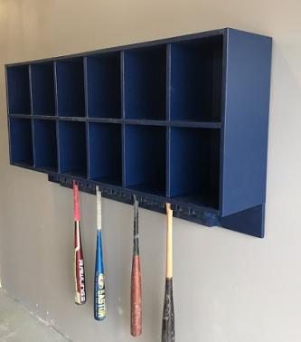 12 Helmet & 15 Bat Rack Combos | Dugout Storage Rack - PYT Sports