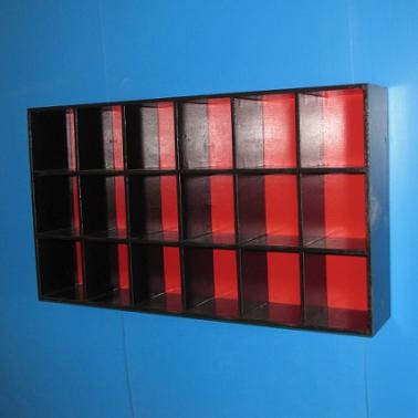 18 Cubby Helmet Rack | All Wood Dugout Storage | PYT Sports - PYT Sports