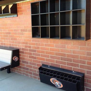 Angled 15 Bat Rack | MLB Style Dugout Bat Racks - PYT Sports