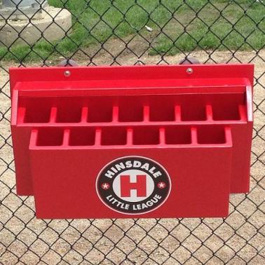 Angled 15 Bat Rack | MLB Style Dugout Bat Racks - PYT Sports