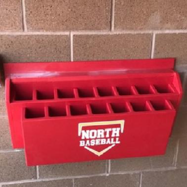 Angled 15 Bat Rack | MLB Style Dugout Bat Racks - PYT Sports