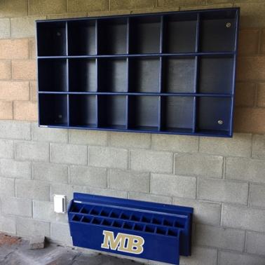 Angled 15 Bat Rack | MLB Style Dugout Bat Racks - PYT Sports