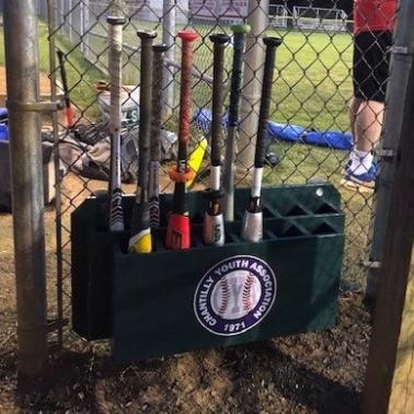 Vertical Bat Rack | Dugout Bat Racks Includes Team Logos - PYT Sports