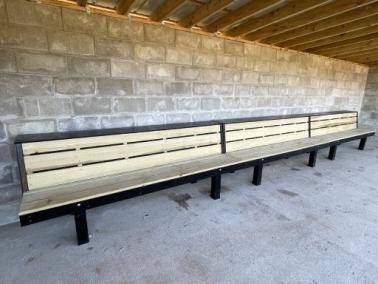 Condor Bench | 2 Tier Wood Baseball Dugout Bench - PYT Sports
