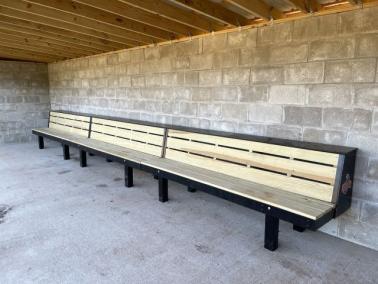 Condor Bench | 2 Tier Wood Baseball Dugout Bench - PYT Sports