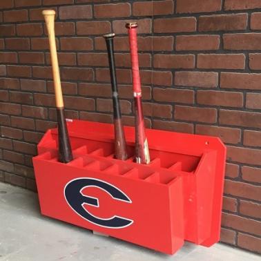 Angled 15 Bat Rack | MLB Style Dugout Bat Racks - PYT Sports