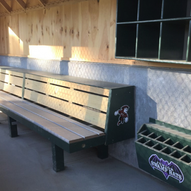 Falcon Bench | 2 Tier Benches for Baseball Dugouts - PYT Sports