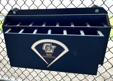 Angled 15 Bat Rack | MLB Style Dugout Bat Racks - PYT Sports