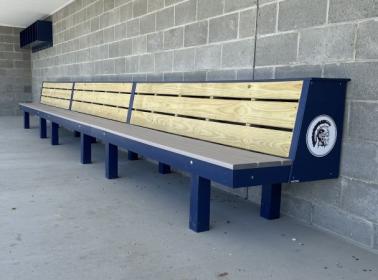 Falcon Bench | 2 Tier Benches for Baseball Dugouts - PYT Sports