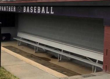 Aluminum Bench With Top Shelf | Dugout Bench | PYT Sports - PYT Sports