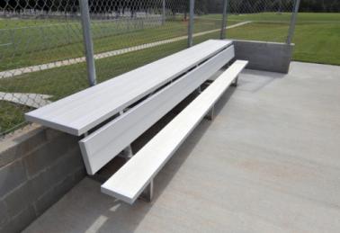 Aluminum Bench With Top Shelf | Dugout Bench | PYT Sports - PYT Sports