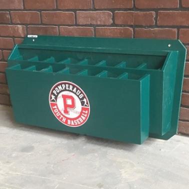 Angled 15 Bat Rack | MLB Style Dugout Bat Racks - PYT Sports