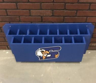 Vertical Bat Rack | Dugout Bat Racks Includes Team Logos - PYT Sports
