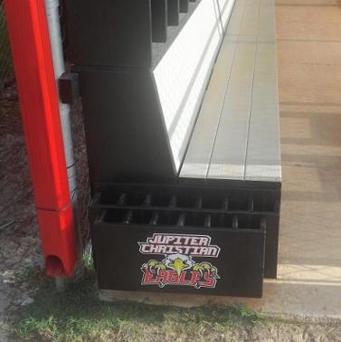 Vertical Bat Rack | Dugout Bat Racks Includes Team Logos - PYT Sports