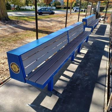 Hawk Bench | 2 Tier Wood Benches for Dugouts - PYT Sports