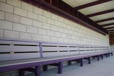 Hawk Bench | 2 Tier Wood Benches for Dugouts - PYT Sports