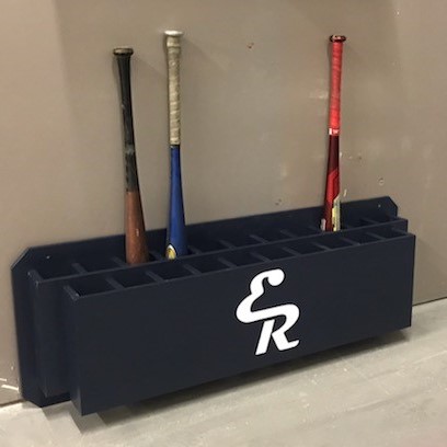 Vertical Bat Rack | Dugout Bat Racks Includes Team Logos - PYT Sports