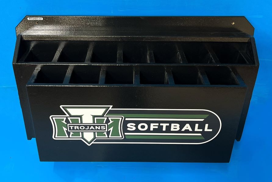 Angled 15 Bat Rack | MLB Style Dugout Bat Racks - PYT Sports